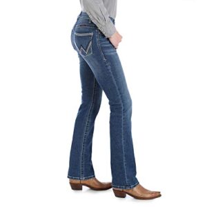 Wrangler Women's Willow Mid Rise Performance Waist Boot Cut Ultimate Riding Jean, Davis, 13-34