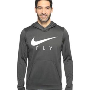 Nike Men's Therma Fly HD Basketball Hoodie (Large) Anthracite