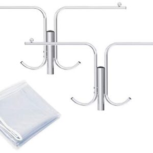 Cover and Tube Bracket for SimpleHouseware Z-Base Garment Rack (Garment Rack NOT Included)