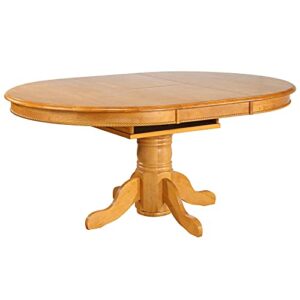 sunset trading selections dining table, light oak finish