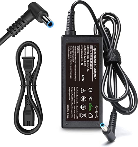 HP 45W 19.5V 2.31A Laptop Charger for HP Notebook 15 Charger 15-ba009dx 15-ba079dx 15-ba113cl 15-bs015dx 15-bs113dx 15-bs115dx 15-bw011dx AC Adapter Power Supply Cord