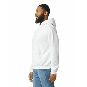 Gildan Adult Fleece Hoodie Sweatshirt, Style G18500, Multipack, White (1-Pack), Large