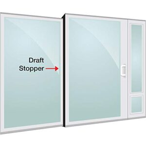 Sliding Glass Door Draft Stopper | Energy-Efficient Weatherstripping for Sliding Door Pet Panels | Dog and Cat Door Compatible | Universal Fit & Easy Installation | White, 81" Length