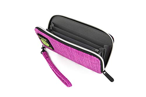 DIME BAGS Wristlet Wallet - RFID-Blocking Carrying Case with Secure Zipper and Wristlet Loop (Magenta)