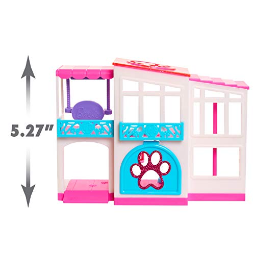 Barbie Pet Dreamhouse 2-Sided Playset, 10-pieces Include Pets and Accessories, Kids Toys for Ages 3 Up by Just Play