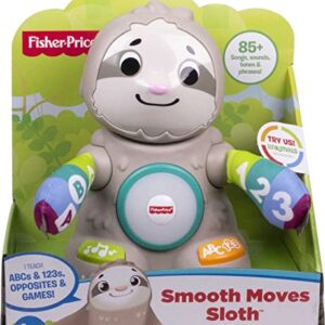 Fisher-Price Linkimals Learning Toy Smooth Moves Sloth With Interactive Music And Lights For Infants And Toddlers