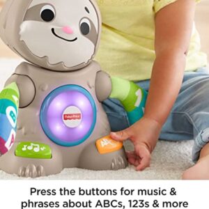 Fisher-Price Linkimals Learning Toy Smooth Moves Sloth With Interactive Music And Lights For Infants And Toddlers