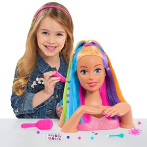 Barbie Just Play Rainbow Sparkle Deluxe Styling Head, Blonde Hair