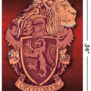 Trends International The Wizarding World: Harry Potter - Gryffindor Lion Crest Wall Poster, 22.375" x 34", Poster & Mount Bundle