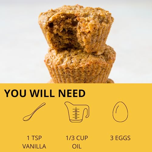 Good Dees Low Carb Baking Mix,Carrot Muffin & Cake Mix, Keto Baking Mix, No Sugar Added, Gluten Free, Dairy-Free, Diabetic (3g Net Carbs, 12 Serving)