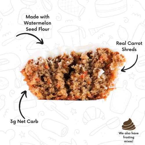 Good Dees Low Carb Baking Mix,Carrot Muffin & Cake Mix, Keto Baking Mix, No Sugar Added, Gluten Free, Dairy-Free, Diabetic (3g Net Carbs, 12 Serving)