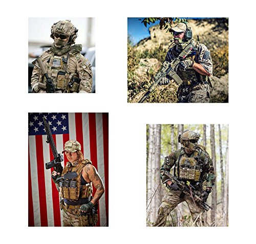 4 PCS Tactical Patches of USA US American Flag, with Hook and Loop for Backpacks Caps Hats Jackets Pants, Military Army Uniform Emblems, Size 3x2 Inches