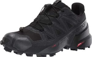 salomon speedcross 5 gore-tex trail running shoes for women, black/black/phantom, 9.5