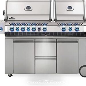 Napoleon PRO825RSBIPSS-3 Prestige PRO 825 RSBI Propane Gas Grill, sq.in. + Infrared Rear & Bottom Range Burner, Stainless Steel