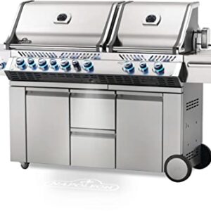 Napoleon PRO825RSBIPSS-3 Prestige PRO 825 RSBI Propane Gas Grill, sq.in. + Infrared Rear & Bottom Range Burner, Stainless Steel