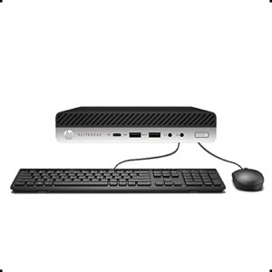 hp elitedesk 800 g4 4cb30ut mini desktop (2.1 ghz intel core i5-8500t, 8 gb ddr4 sdram, 256 gb ssd, windows 10 pro) (renewed)