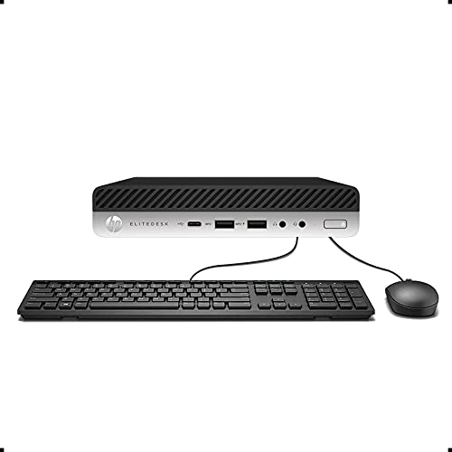 HP EliteDesk 800 G4 4CB30UT Mini Desktop (2.1 GHz Intel Core i5-8500T, 8 GB DDR4 SDRAM, 256 GB SSD, Windows 10 Pro) (Renewed)