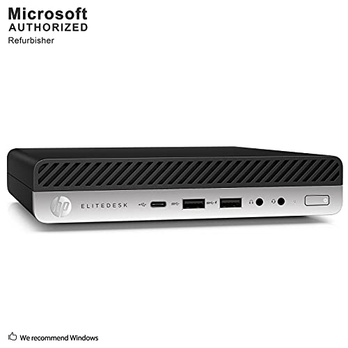 HP EliteDesk 800 G4 4CB30UT Mini Desktop (2.1 GHz Intel Core i5-8500T, 8 GB DDR4 SDRAM, 256 GB SSD, Windows 10 Pro) (Renewed)