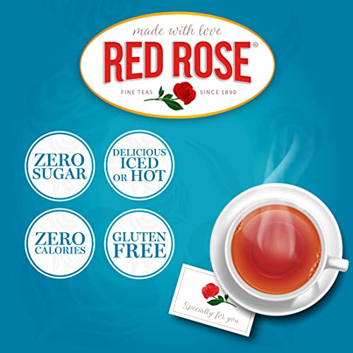 Red Rose Original Full Flavored Black Tea Specially Blended Strong Black Tea with 100 Tea Bags Per Box (Pack of 6) Contains Caffeine Brew Hot/Cold Original Black Tea