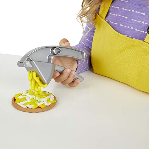 Play-Doh Kitchen Creations Stamp 'n Top Pizza Oven Toy for Kids 3 Years and Up with 5 Modeling Compound Colors, Play Food, Cooking Toy