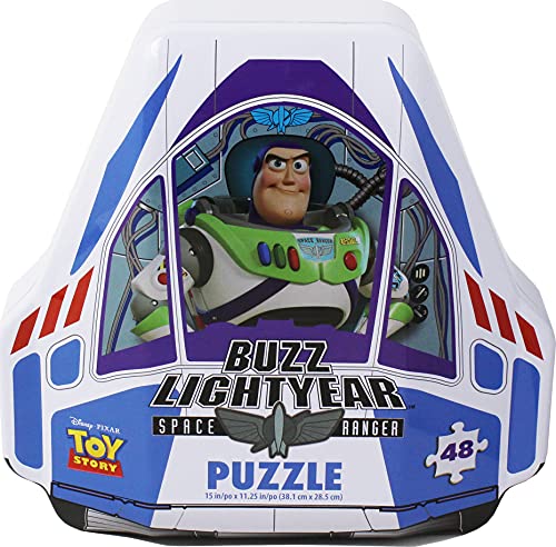 Disney Pixar Toy Story 4 Shaped Buzz Lightyear Tin with 48Piece Surprise Puzzle