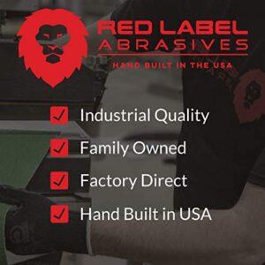 Red Label Abrasives 1 X 18 Inch 120 Grit Sanding Belt - Industrial Grade Ceramic - 10 Pack - For Knife Sharpening and Metalworking