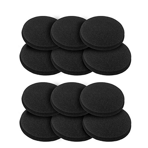 12 Pieces Activated Charcoal Carbon Filters Compost Bin Replacement Filters - 12 Round Extra Thick Indoor Kitchen Countertop Compost Pail Filters, 0.4" Thickness