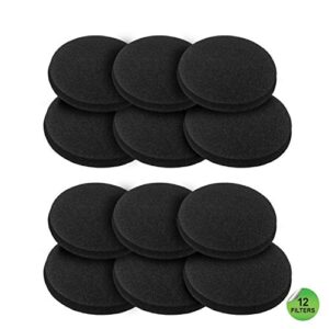 12 Pieces Activated Charcoal Carbon Filters Compost Bin Replacement Filters - 12 Round Extra Thick Indoor Kitchen Countertop Compost Pail Filters, 0.4" Thickness