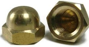 3/8"-24 Acorn Cap Nuts, Solid Brass, Grade 360, Plain Finish, Qty 10 - by Fastener Depot, LLC