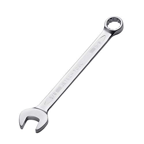 Jetech 5/8 Inch Combination Wrench - Industrial Grade Spanners with 12-Point Design, 15-Degree Offset, Made with Durable Chrome Vanadium Steel in Sand Blasted Finish, Forged, Heat-Treated, SAE