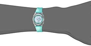 Armitron Sport Women's 45/7102TTL Digital Chronograph Translucent Matte Teal Resin Strap Watch