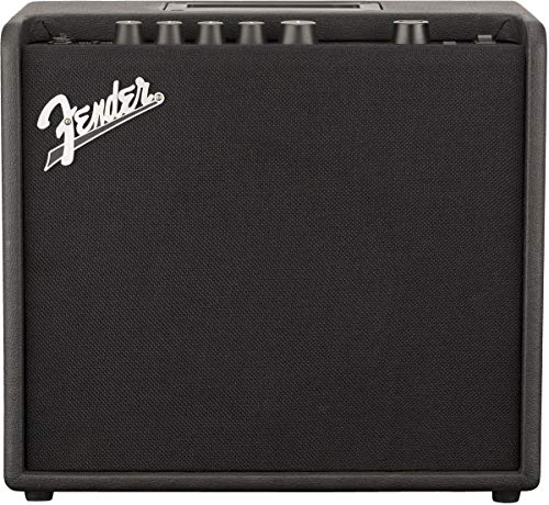 Fender Mustang LT25 Guitar Amp, 25-Watt Combo Amp, 30 Preset Effects with USB Audio Interface for Recording, 12.75Hx14.5Wx8.25D Inches, Wood, Black