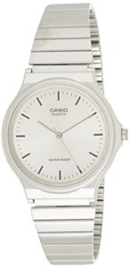 casio men's mq-24d-7ecf casual classic analog display quartz silver watch