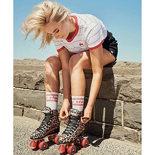 Impala Sidewalk Womens Roller Skates - Leopard/Red - Size 8