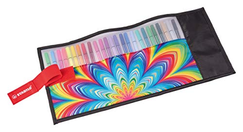 STABILO Premium Fibre-Tip Pen Pen 68 - ARTY - Rollerset of 25 - Assorted Colours