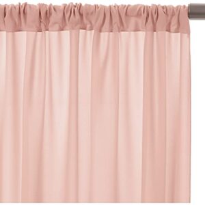 AK TRADING CO. 10 feet x 10 feet Polyester Backdrop Drapes Curtains Panels with Rod Pockets - Wedding Ceremony Party Home Window Decorations - Blush Pink (DRAPE-5x10-BLUSH)