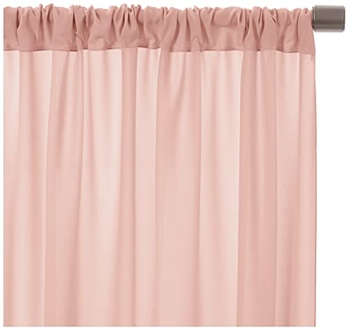 AK TRADING CO. 10 feet x 10 feet Polyester Backdrop Drapes Curtains Panels with Rod Pockets - Wedding Ceremony Party Home Window Decorations - Blush Pink (DRAPE-5x10-BLUSH)