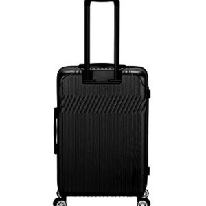 Rockland Pista Hardside Spinner Wheel Luggage Set, Black, 3-Piece (20/24/28)