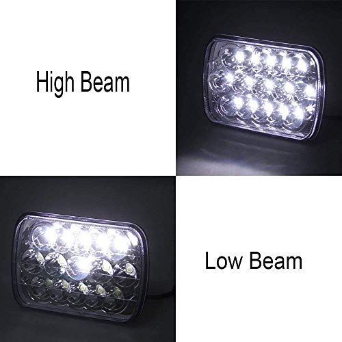 AMUNIESUN 4PCS 4X6 LED Headlights For Chevy Suburban C10 C20 K10 K30 K5 Blazer (1981-1987) Pick Up Trucks, Sealed High Low Beam DOT APPROVED H4651 H4642 H4652 H4656 H4666 H4668 H6545 Conversion Kit