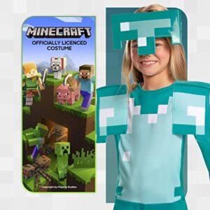 Disguise Minecraft Armor Boys' Jumpsuit Costume Blue, Small (4-6)