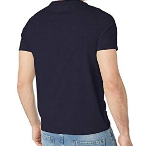 Tommy Hilfiger Men's Short Sleeve Crewneck T Shirt with Pocket, Navy Blazer, Small