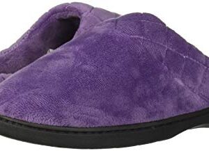 Dearfoams Womens Darcy Velour Casual Slippers Casual - Purple - Size M W