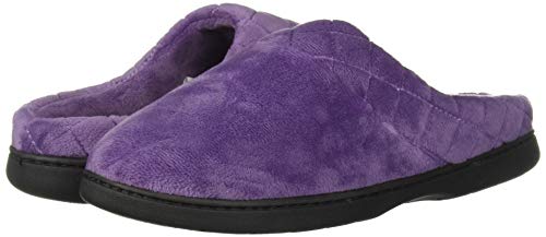 Dearfoams Womens Darcy Velour Casual Slippers Casual - Purple - Size M W