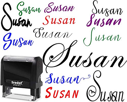 Self Inking or Wood Custom Name Signature Stamp. Pick Your Font Rubber or Wooden Customizable 1 Line 2 line 3 line Personalized Stampers