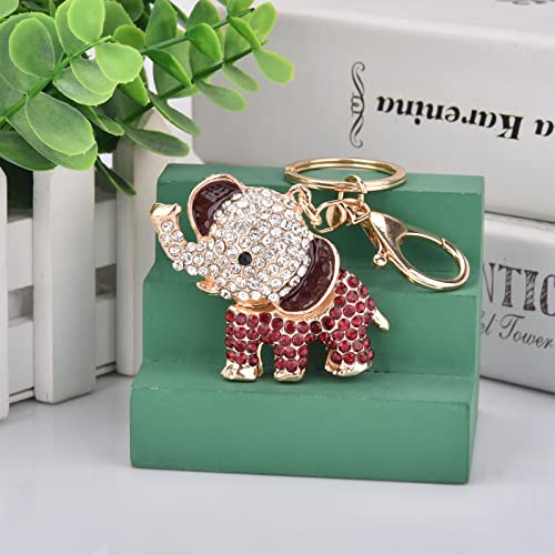 Airpods Case, TOROTOP Silicone Air pod Case Cover Cute Protective Accessories Set with Bling Elephant Keychain/Ear Hook/Storage Box Compatible for Apple Airpods 1&2 Women Girls(Burgundy)