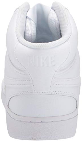 Nike Women's Court Vision Mid Sneaker, White/White-White, 7.5 Regular US