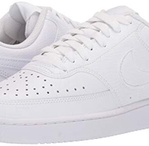 Nike Women's Court Vision Low Sneaker, White/White-White, 9 Regular US