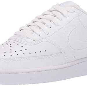 Nike Women's Court Vision Low Sneaker, White/White-White, 9 Regular US