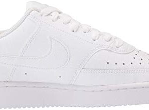 Nike Women's Court Vision Low Sneaker, White/White-White, 9 Regular US