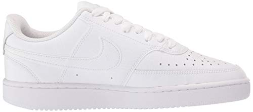 Nike Women's Court Vision Low Sneaker, White/White-White, 9 Regular US